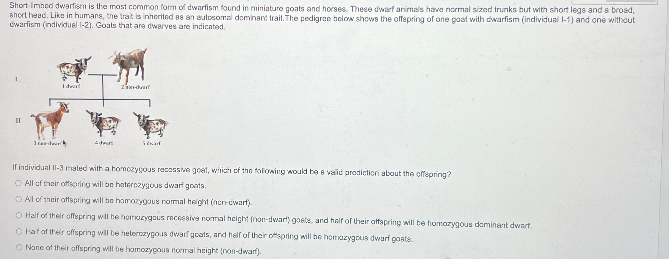 Solved Short-limbed dwarfism is the most common form of | Chegg.com