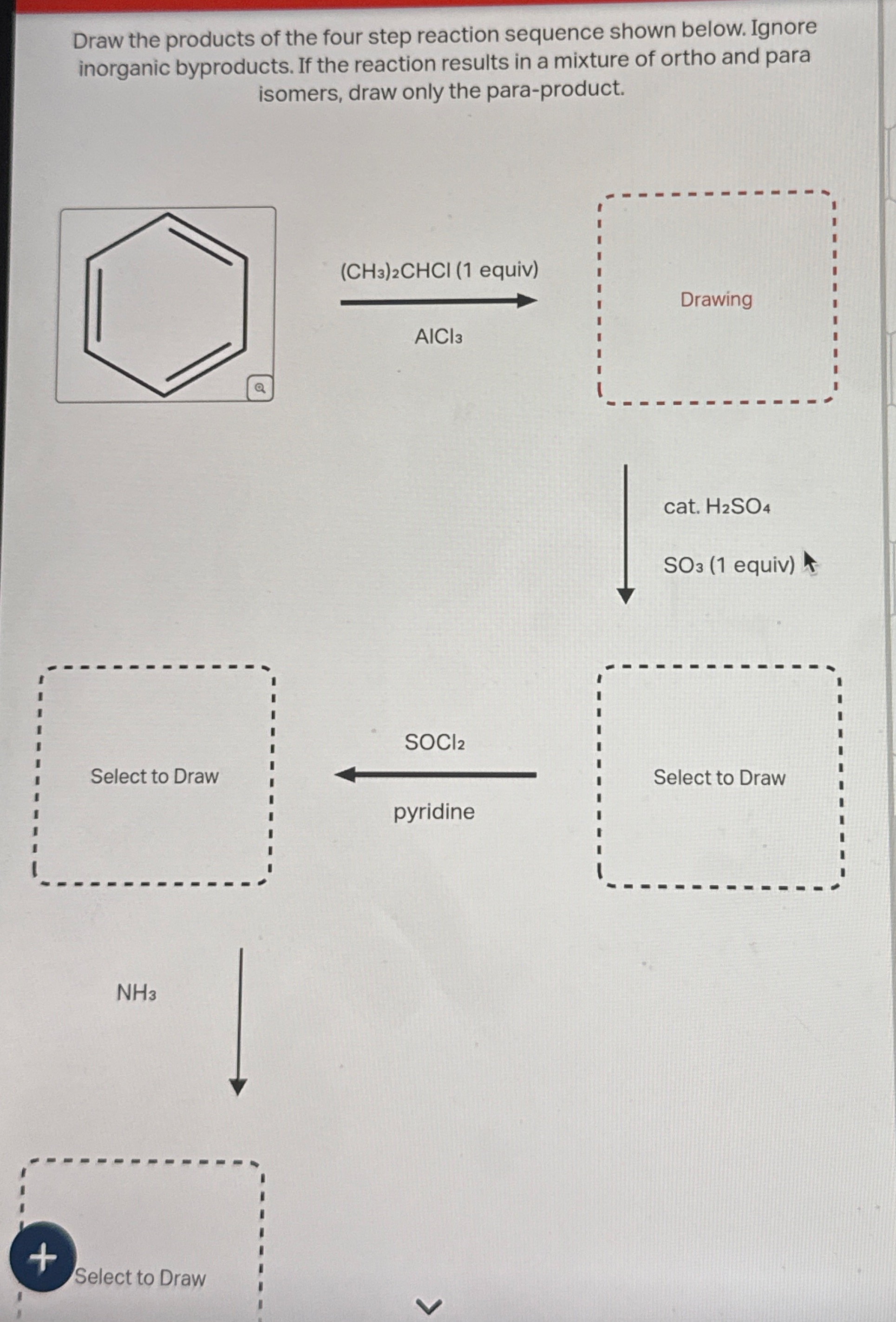 Solved Draw the products of the four step reaction sequence | Chegg.com