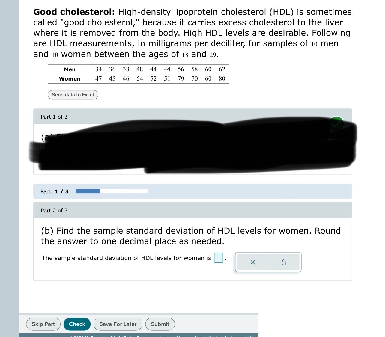 Solved Good cholesterol: High-density lipoprotein | Chegg.com