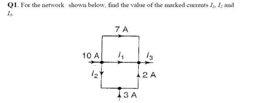 Solved Q1. ﻿For the network shown below, find the value of | Chegg.com
