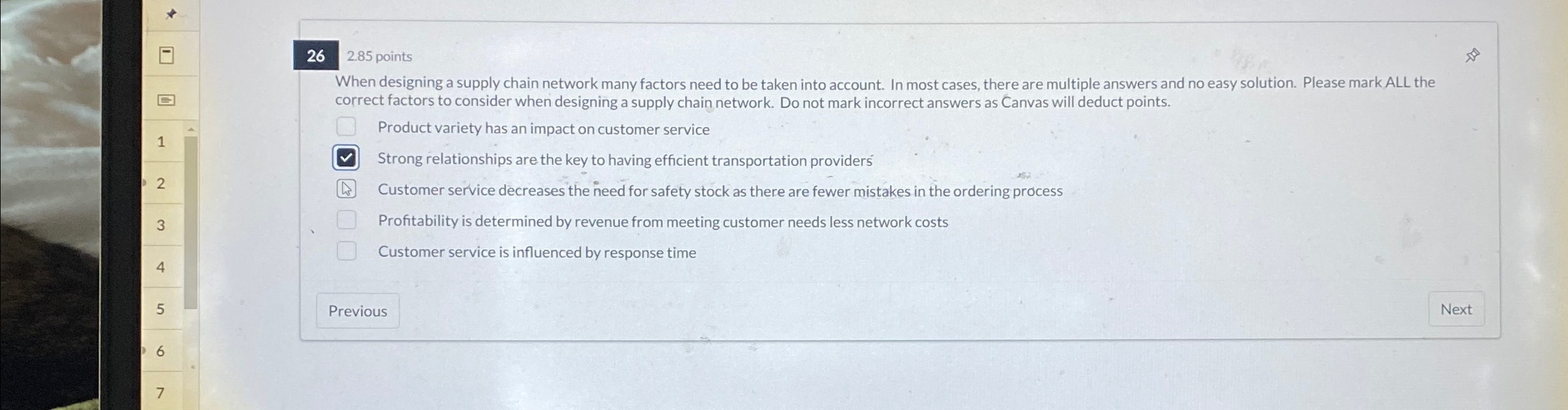 Solved 262.85 ﻿pointsWhen designing a supply chain network | Chegg.com