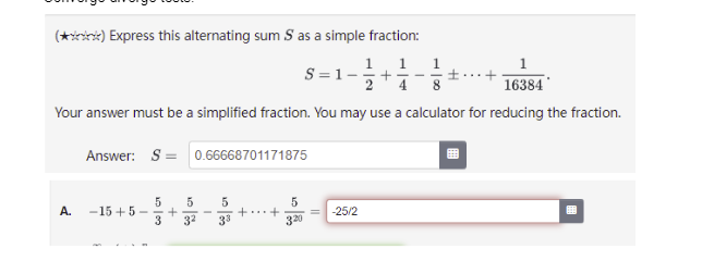 Solved ( *****x+2 ﻿Express this alternating sum S ﻿as a | Chegg.com
