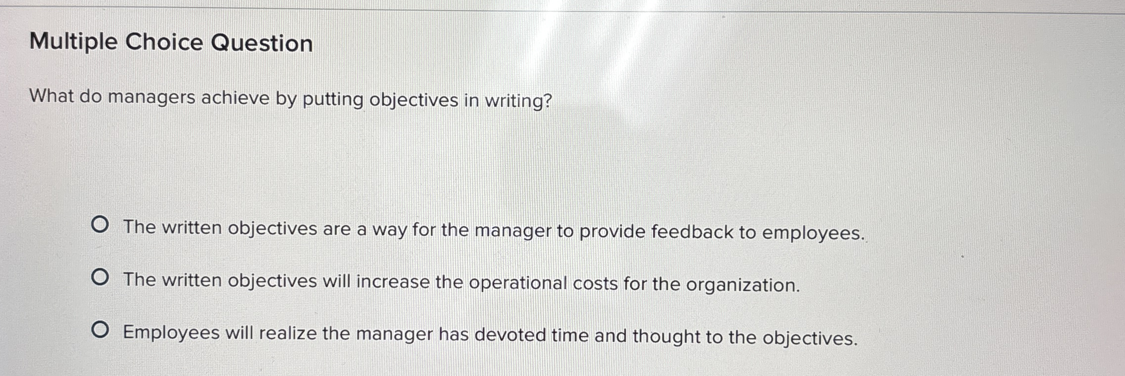 Solved Multiple Choice QuestionWhat do managers achieve by | Chegg.com