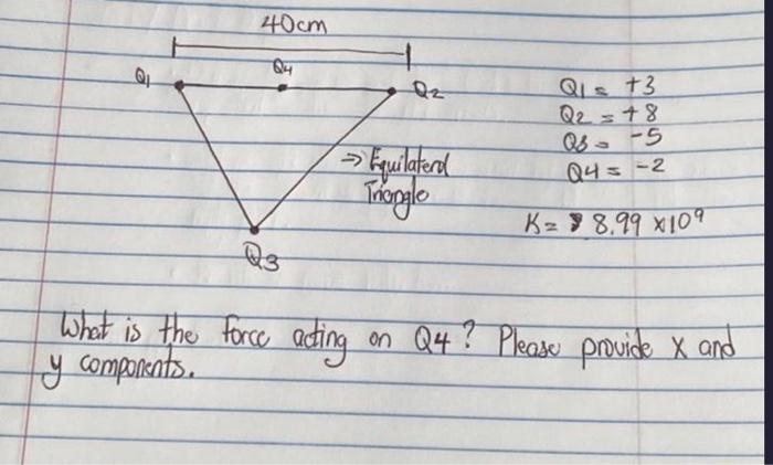 Solved I want see the net force along x and net force along | Chegg.com
