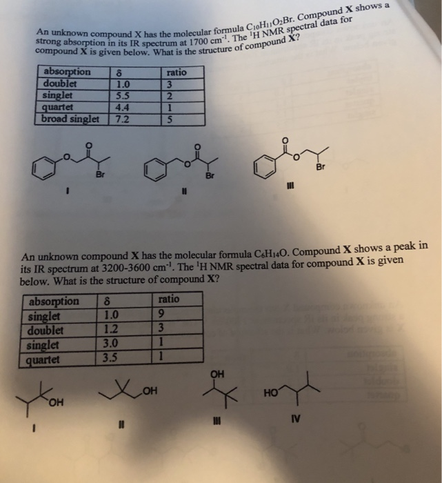 Solved An unknown compound X has the molecular formula | Chegg.com Solved An unknown compound X has the molecular formula | Chegg.com