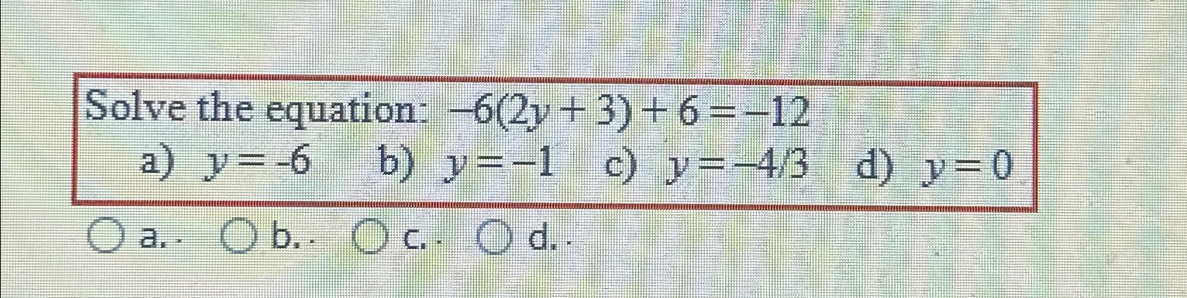 Solved Solve the equation: | Chegg.com