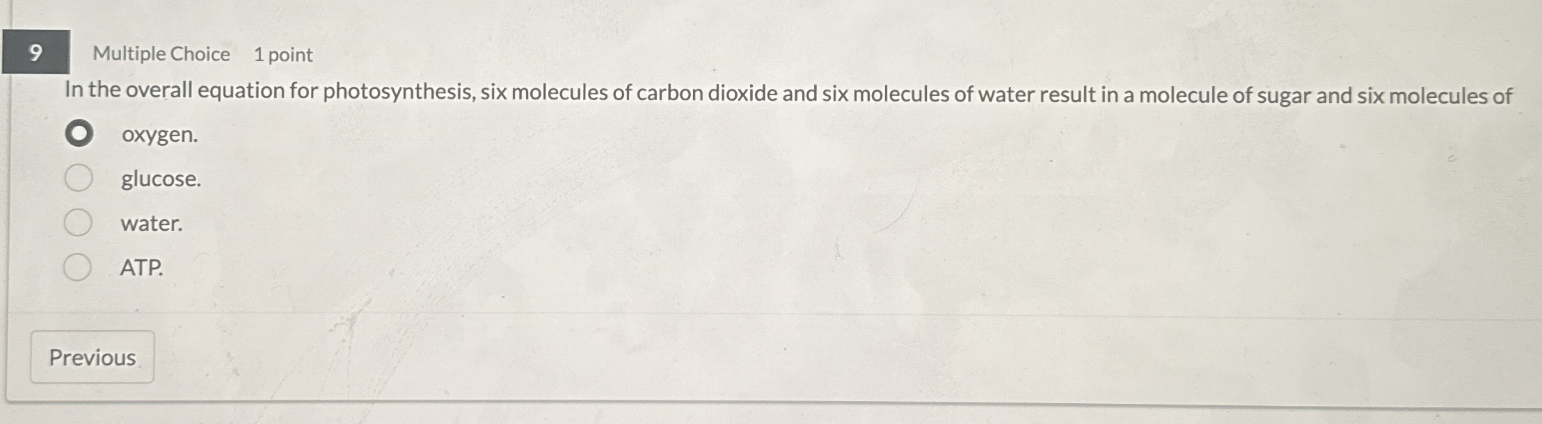 Solved 9Multiple Choice 1 ﻿pointIn the overall equation for | Chegg.com