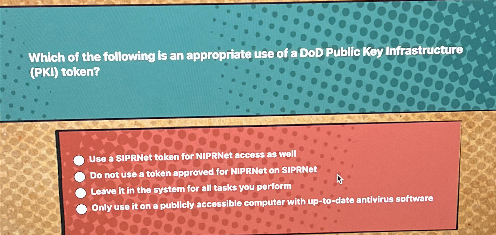 Solved Which of the following is an appropriate use of a DOD | Chegg.com