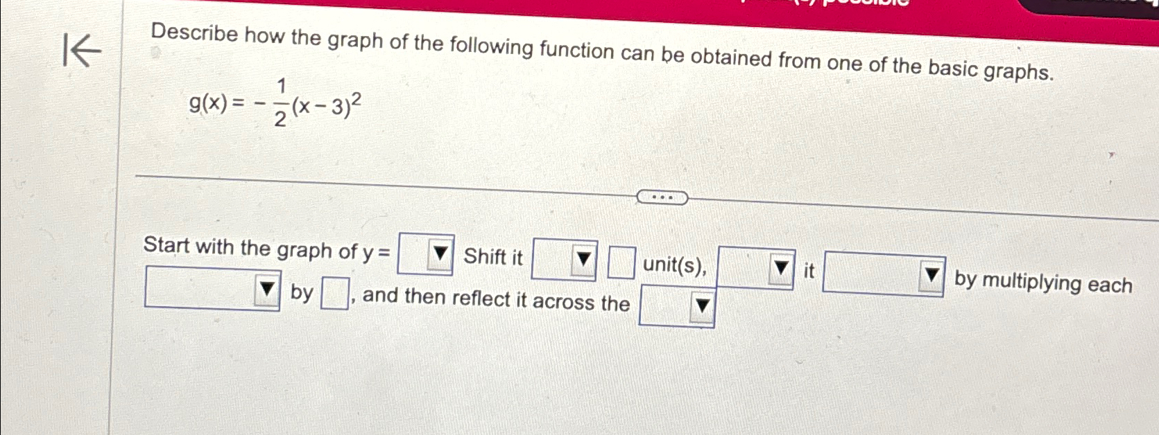 Solved Describe how the graph of the following function can | Chegg.com