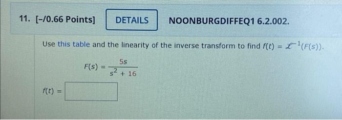 Solved Use this table and the linearity of the inverse | Chegg.com