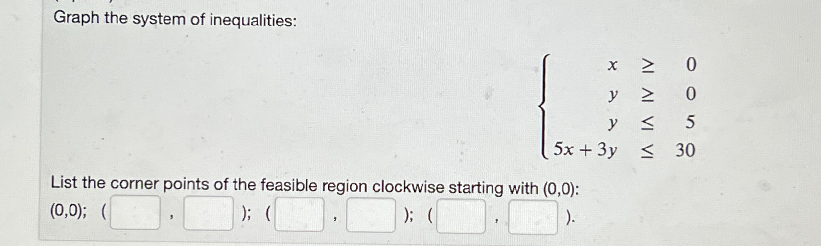 Solved Graph the system of | Chegg.com