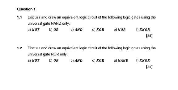 Solved 1.1 Discuss and draw an equivalent logic circuit of | Chegg.com