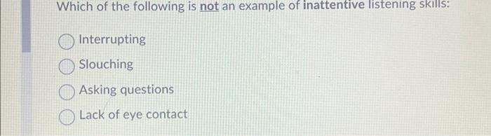 Solved Which of the following is not an example of | Chegg.com