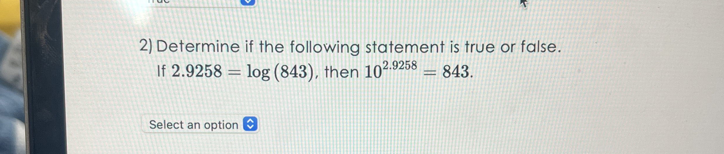 Solved Determine if the following statement is true or | Chegg.com
