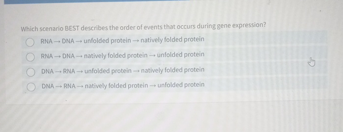 Solved Which scenario BEST describes the order of events | Chegg.com