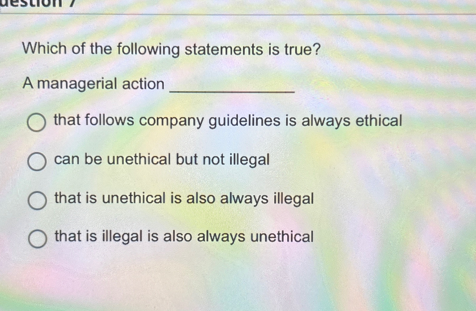 Solved Which of the following statements is true?A | Chegg.com