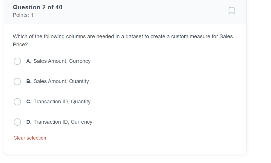 Solved Question 2 ﻿of 40Points: 1Which of the following | Chegg.com