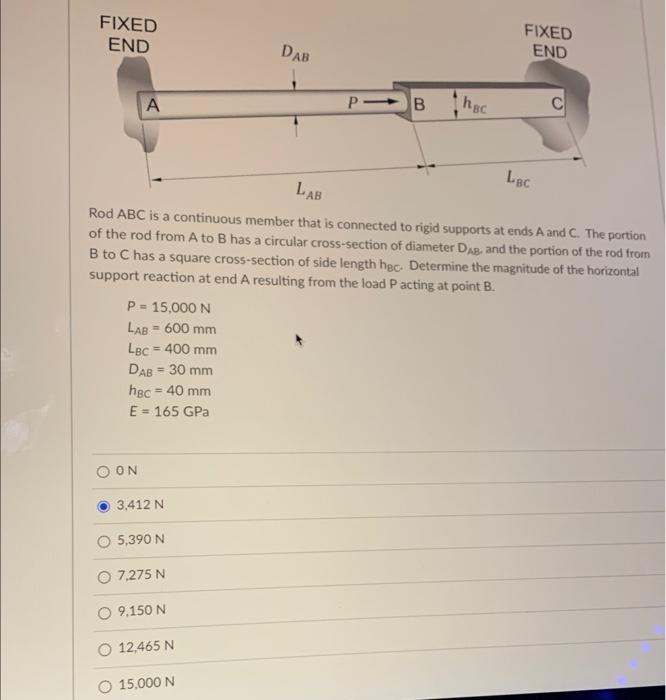 Solved Rod ABC is a continuous member that is connected to | Chegg.com