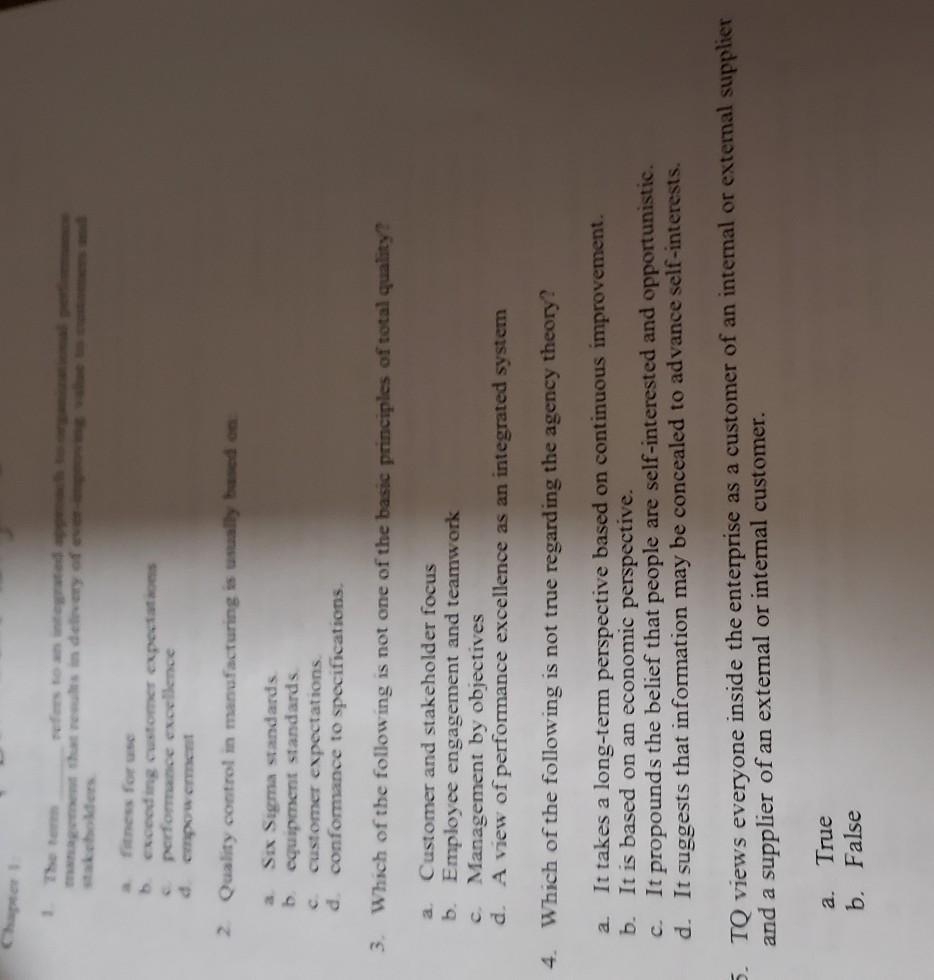 Solved b fitness for exceeding customer expectations | Chegg.com