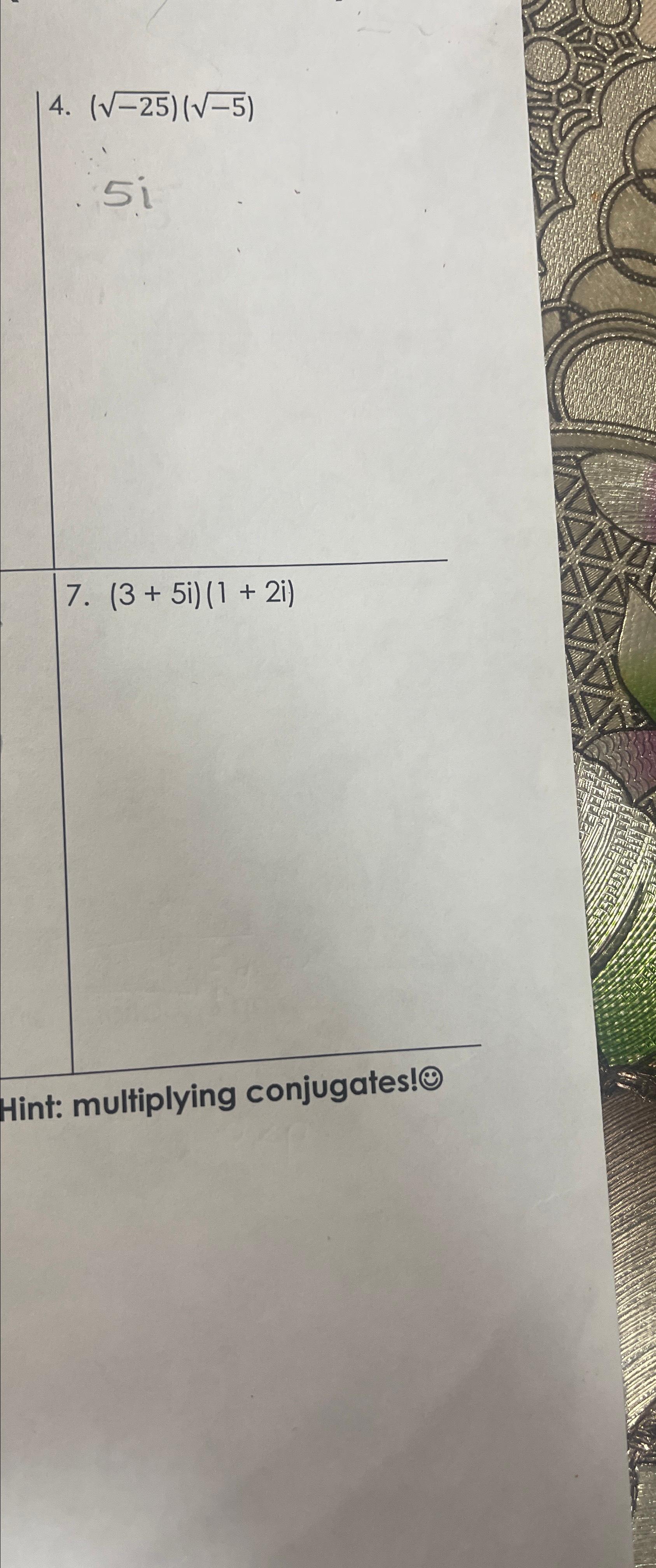 Solved (-252)(-52)(3+5i)(1+2i)Hint: multiplying | Chegg.com