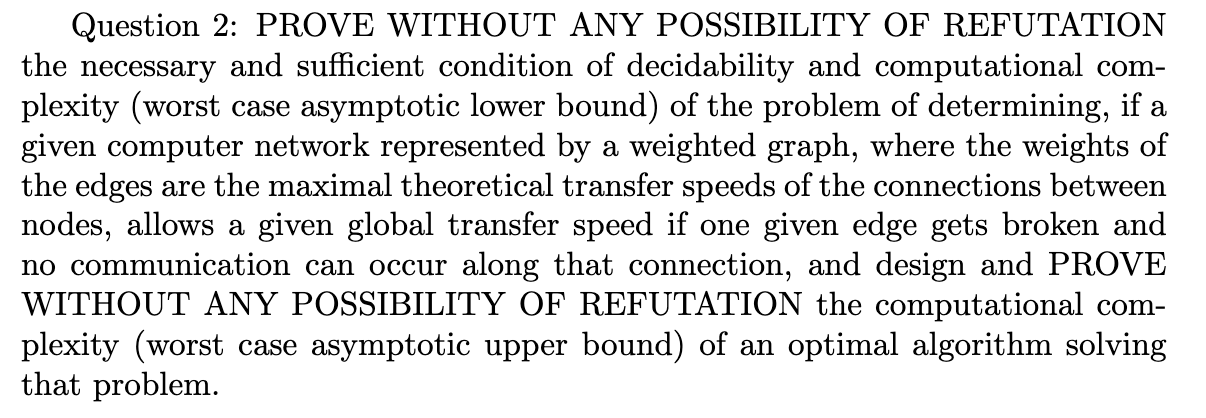 Solved Prove, without any possibility of refutation, the | Chegg.com