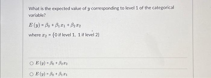 Solved What is the expected value of y corresponding to | Chegg.com