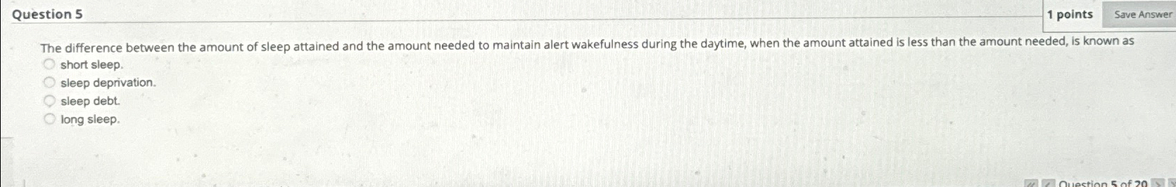 Solved Question 51 ﻿pointsshort sleep.sleep | Chegg.com