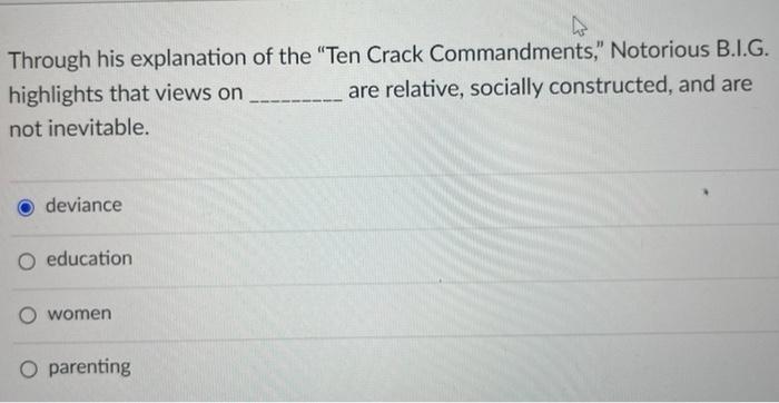 Solved Through his explanation of the "Ten Crack | Chegg.com