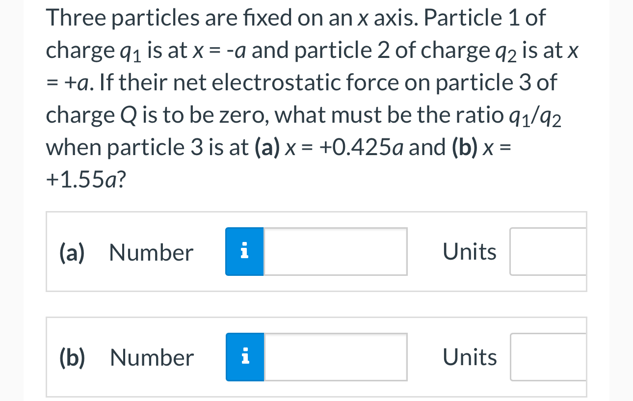 Solved Three particles are fixed on an x ﻿axis. Particle 1 | Chegg.com