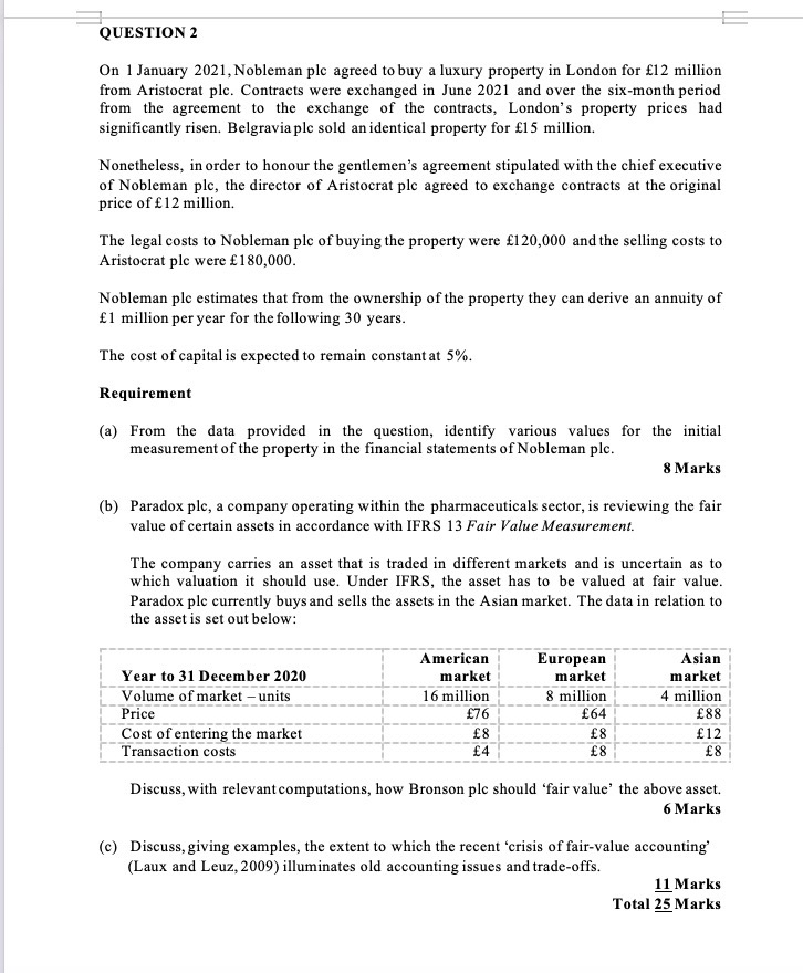 Solved only answer multiple choice ﻿Question 2(a) (Nobleman | Chegg.com