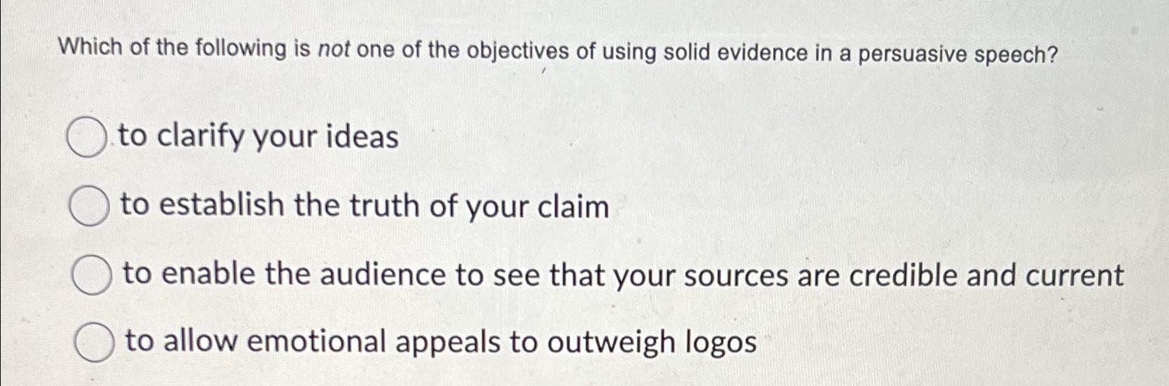 Solved Which of the following is not one of the objectives | Chegg.com