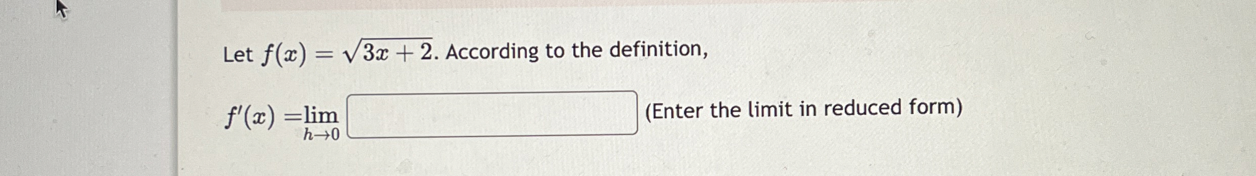 Solved Let f(x)=3x+22. ﻿According to the | Chegg.com