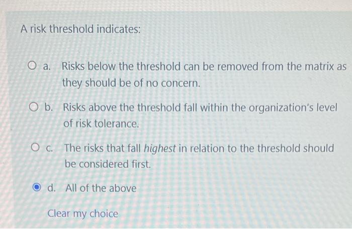 Solved This worksheet assesses your understanding of risk | Chegg.com