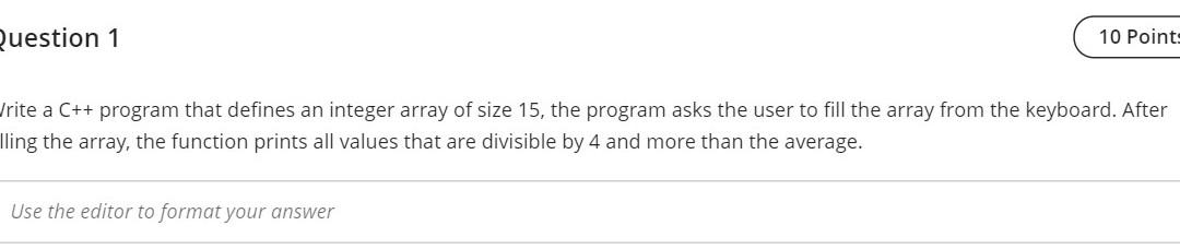 Solved Question 1 10 Point: Irite a C++ program that defines | Chegg.com