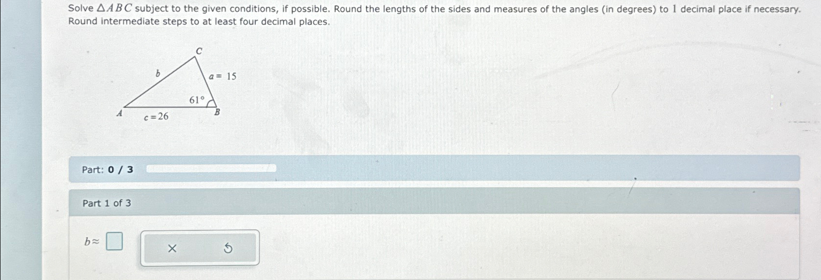 Solved Solve Abc ﻿subject To The Given Conditions If