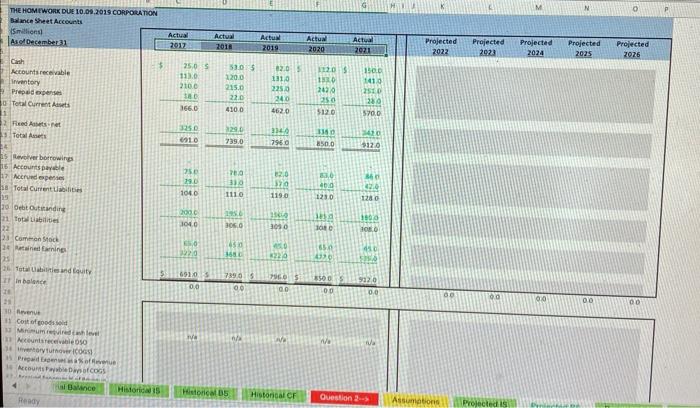 Please help me fill out the unfilled areas with excel | Chegg.com