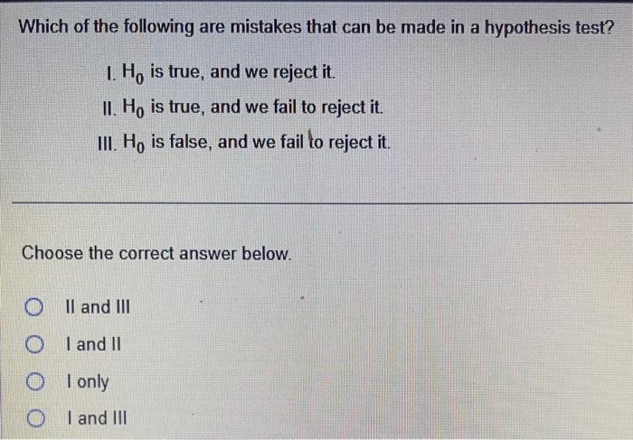 Solved Which of the following are mistakes that can be made | Chegg.com
