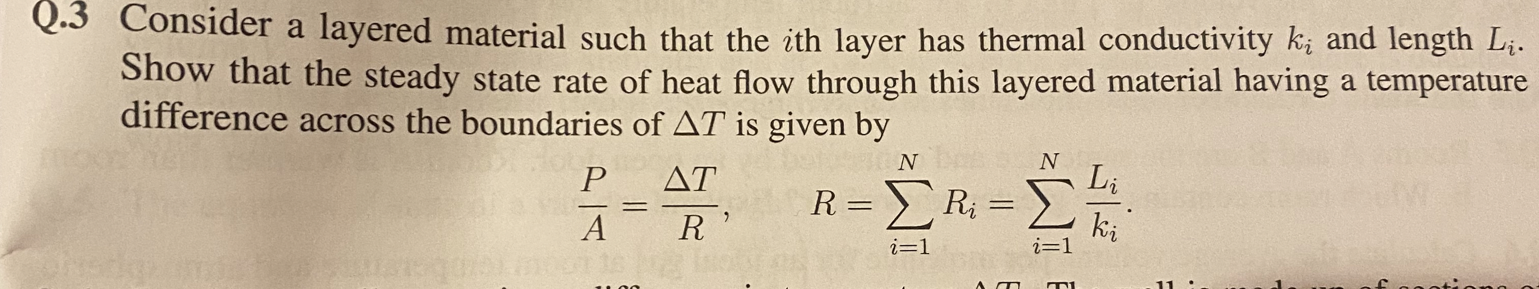 Solved Q. 3 ﻿Consider a layered material such that the i ﻿th | Chegg.com
