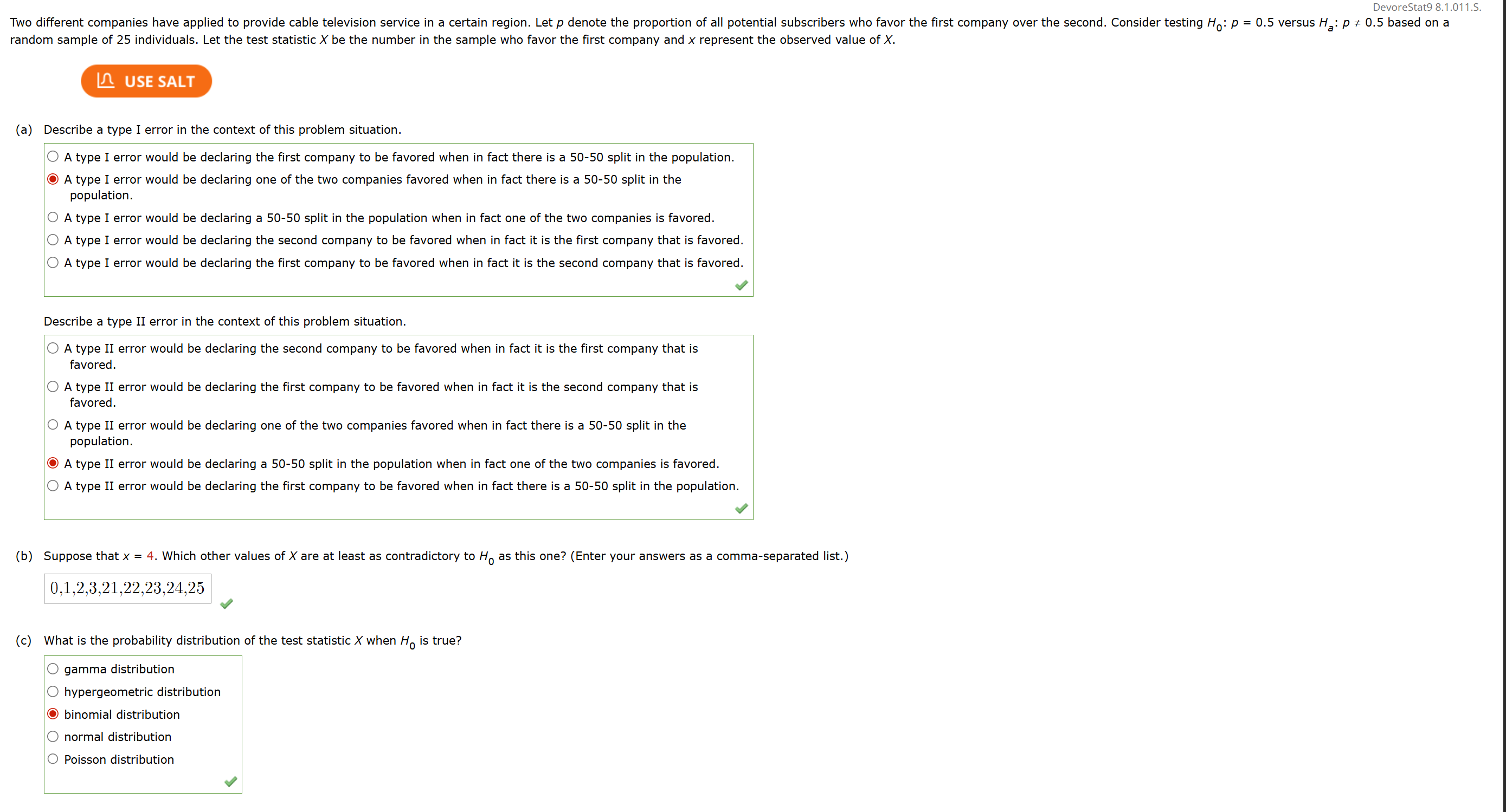 Solved random sample of 25 ﻿individuals. Let the test | Chegg.com