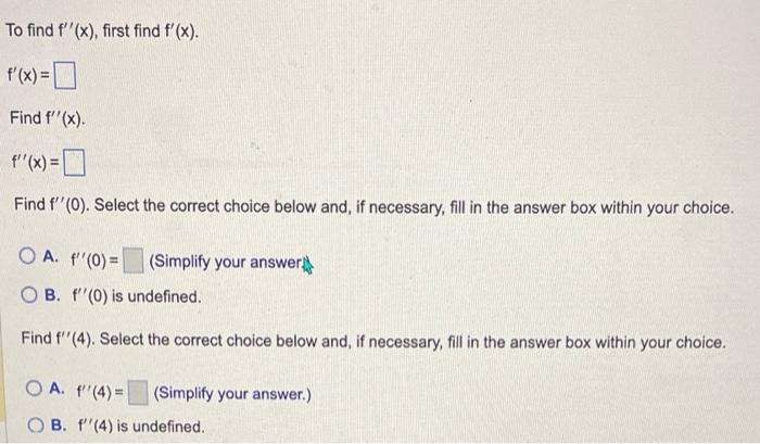 Solved For the function f(x)=7x3−4x2+5x+5, find f′′(x). Then | Chegg.com