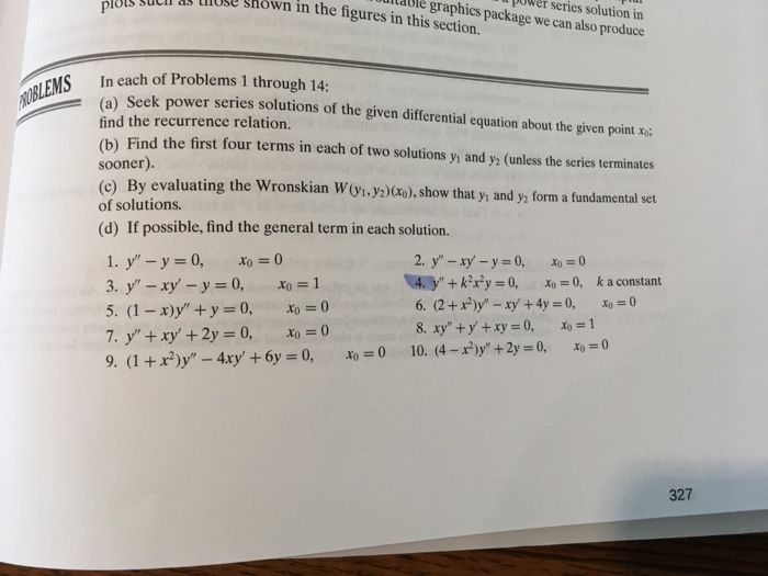 Solved problem 4in each of problems 1 through 14 seek power | Chegg.com