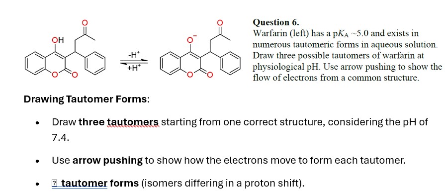 Solved Warfarin (left) ﻿has a \( \mathrm{p} | Chegg.com