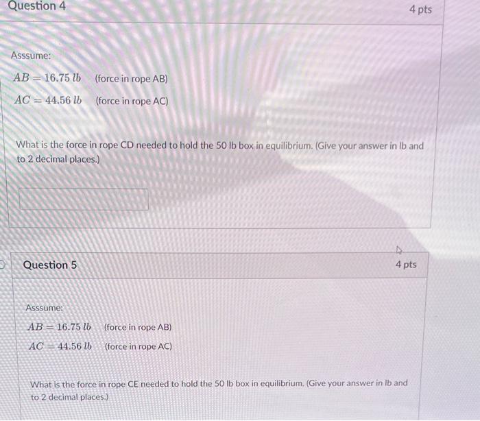 Solved We are wanting to determine the tension in each of | Chegg.com