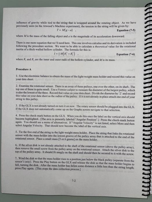 Solved Experiment 7. Rotation, need help with finishing the | Chegg.com