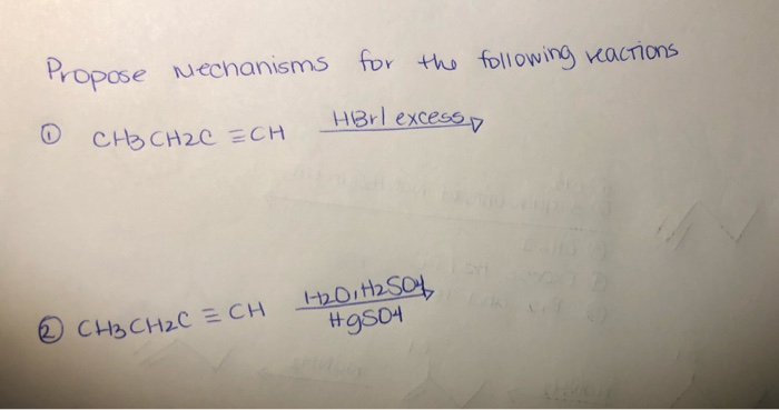 Solved Propose mechanisms for the following reactions | Chegg.com