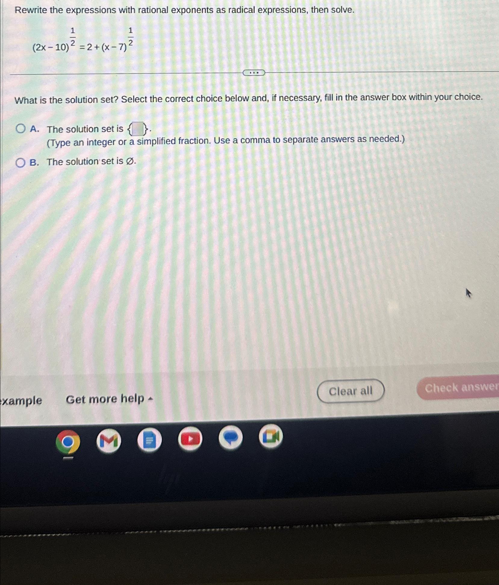 Solved Rewrite the expressions with rational exponents as | Chegg.com