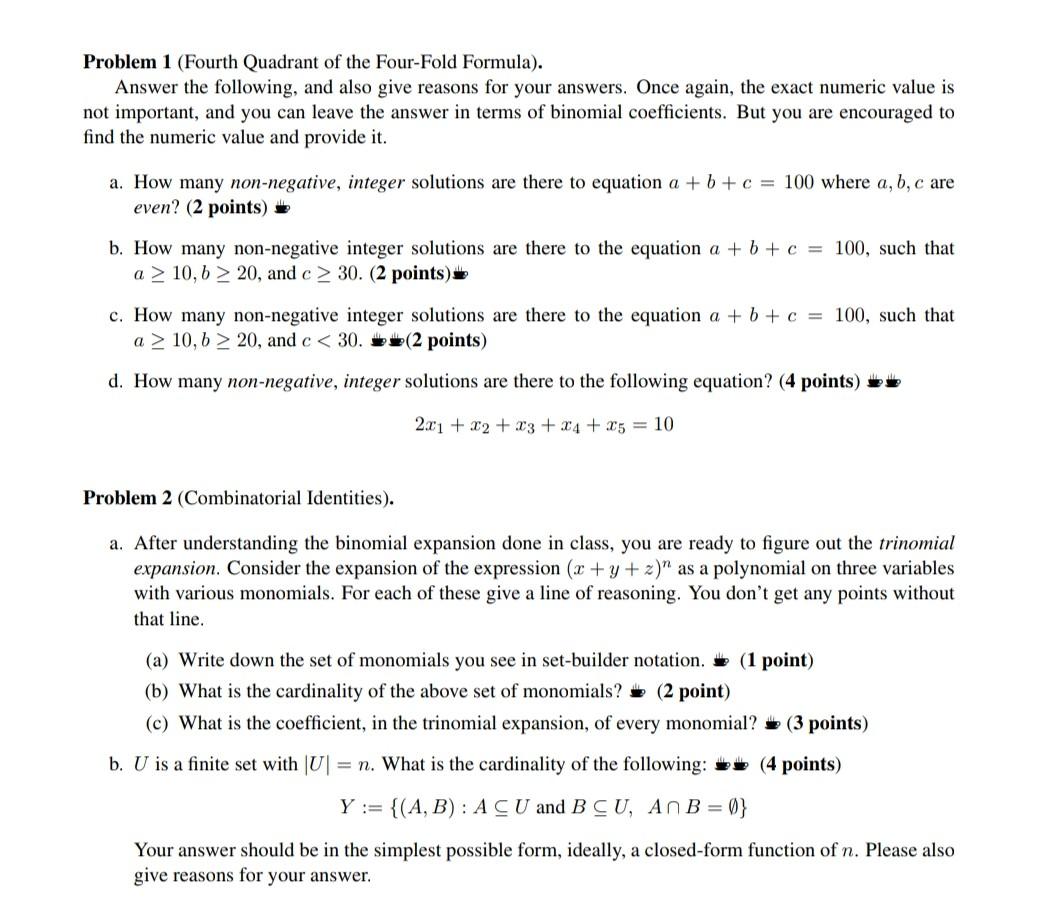 Solved Problem 1 (Fourth Quadrant of the Four-Fold Formula). | Chegg.com