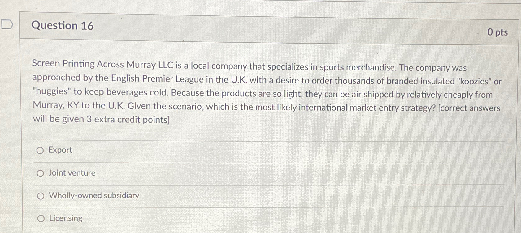 Solved Question 160ptsScreen Printing Across Murray LLC is a | Chegg.com