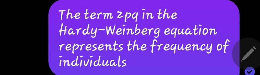 Solved The term zpq in the Hardy-Weinberg equation | Chegg.com