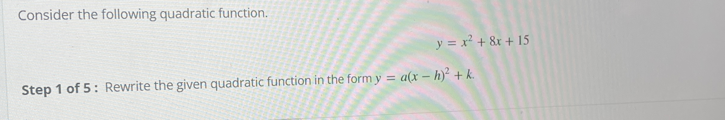 Solved Consider the following quadratic | Chegg.com Solved Consider the following quadratic | Chegg.com